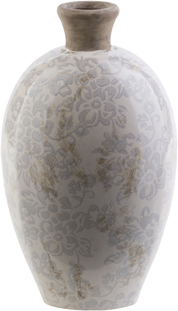 Leclair Ceramic Table Vase Ivory - Froy.com
