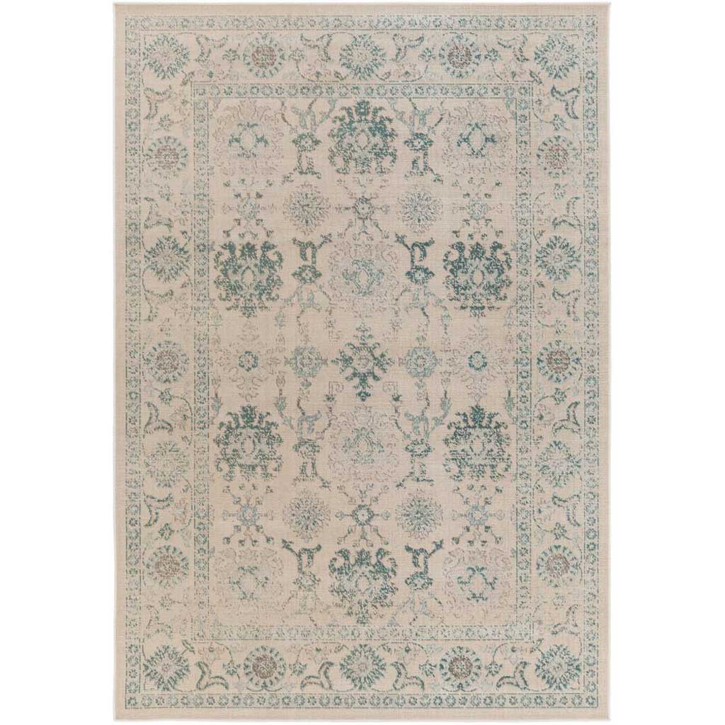 Mavrick Beige/Teal Area Rug - Froy.com