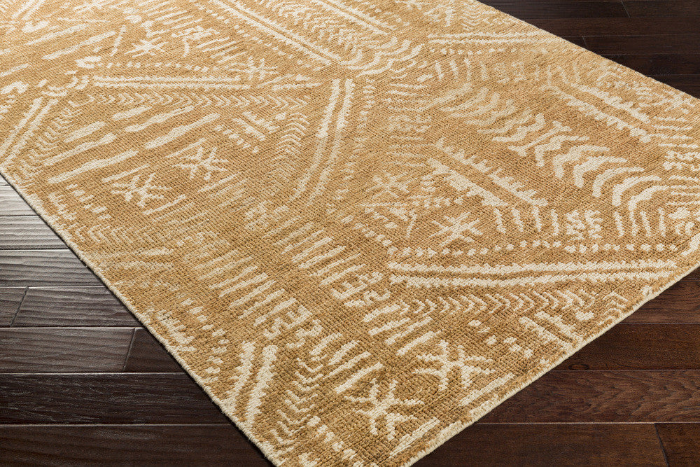 Mandela Gold/Beige Area Rug - Froy.com