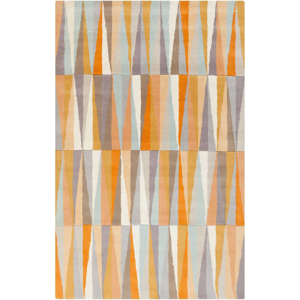 Oasis Light Gray/Burnt Orange Area Rug - Froy.com