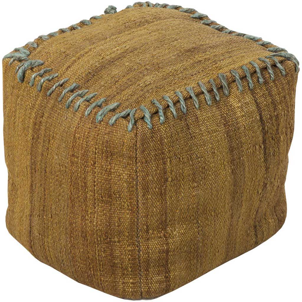 Standard Tan/Medium Gray Pouf - Froy.com