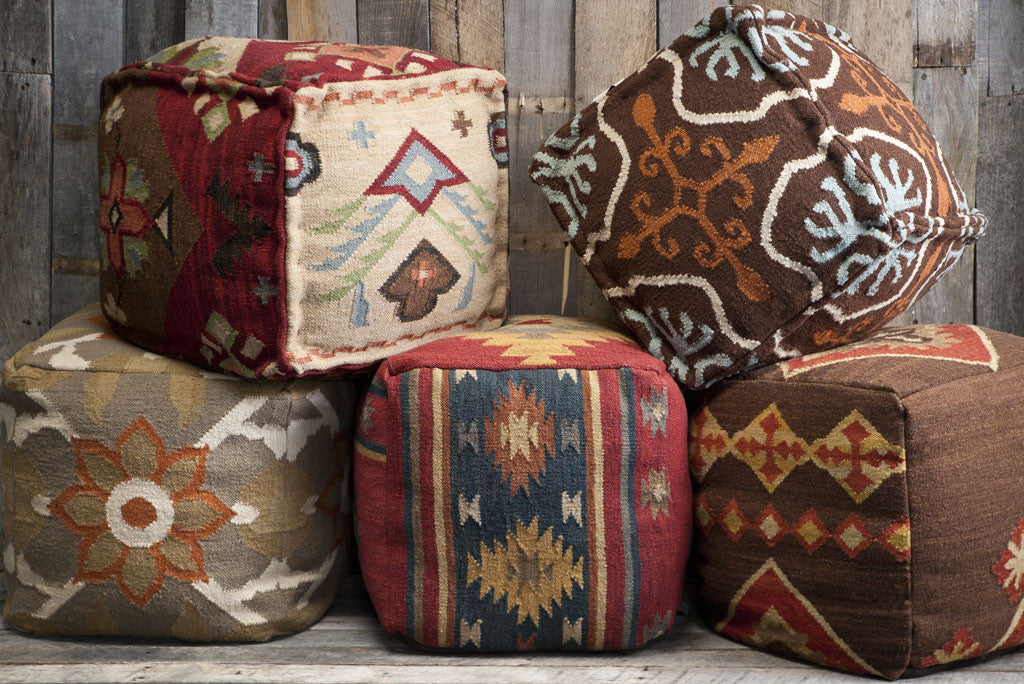 Standard Dark Tone Cube Pouf - Froy.com