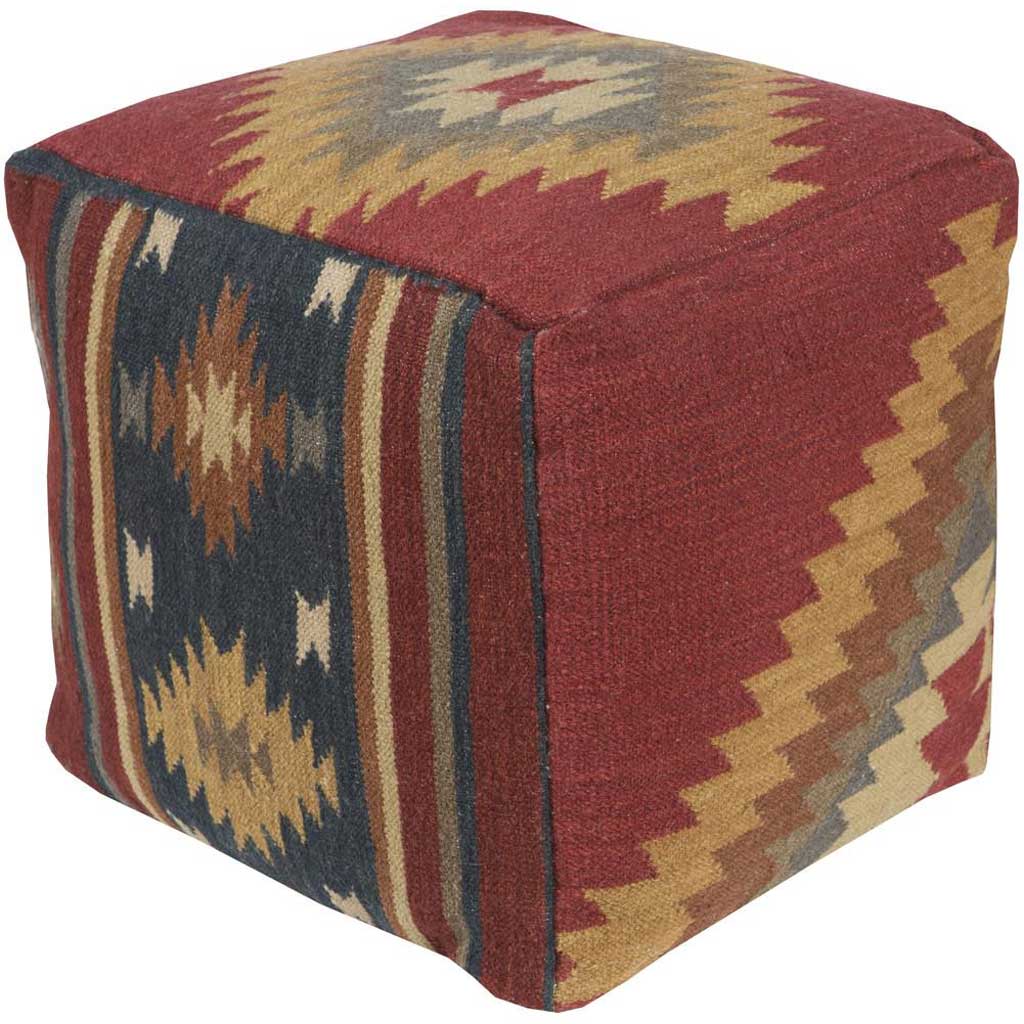 Standard Red Cube Pouf - Froy.com