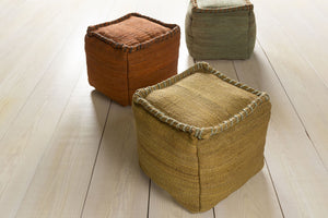 Standard Tan/Medium Gray Pouf - Froy.com