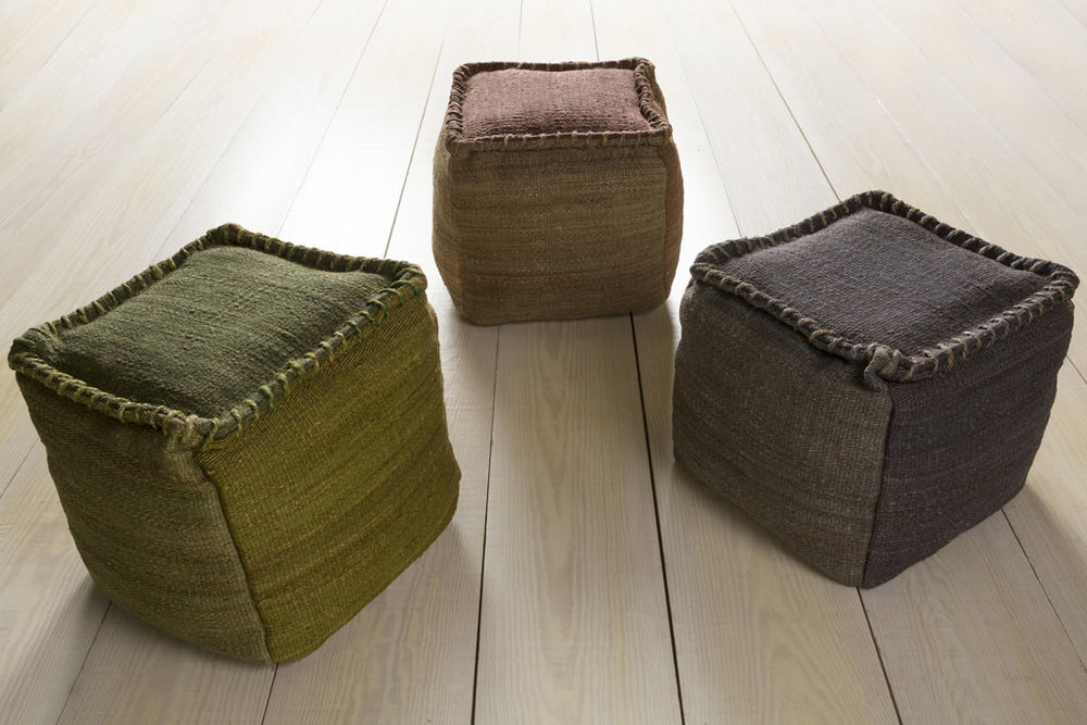 Standard Charcoal/Medium Gray Pouf - Froy.com