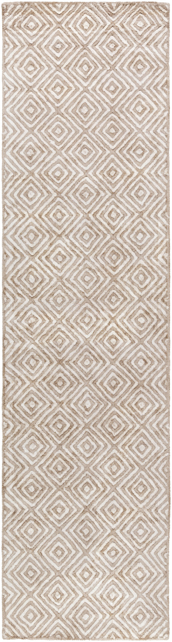 Quartz Ivory/Mocha Runner Rug - Froy.com