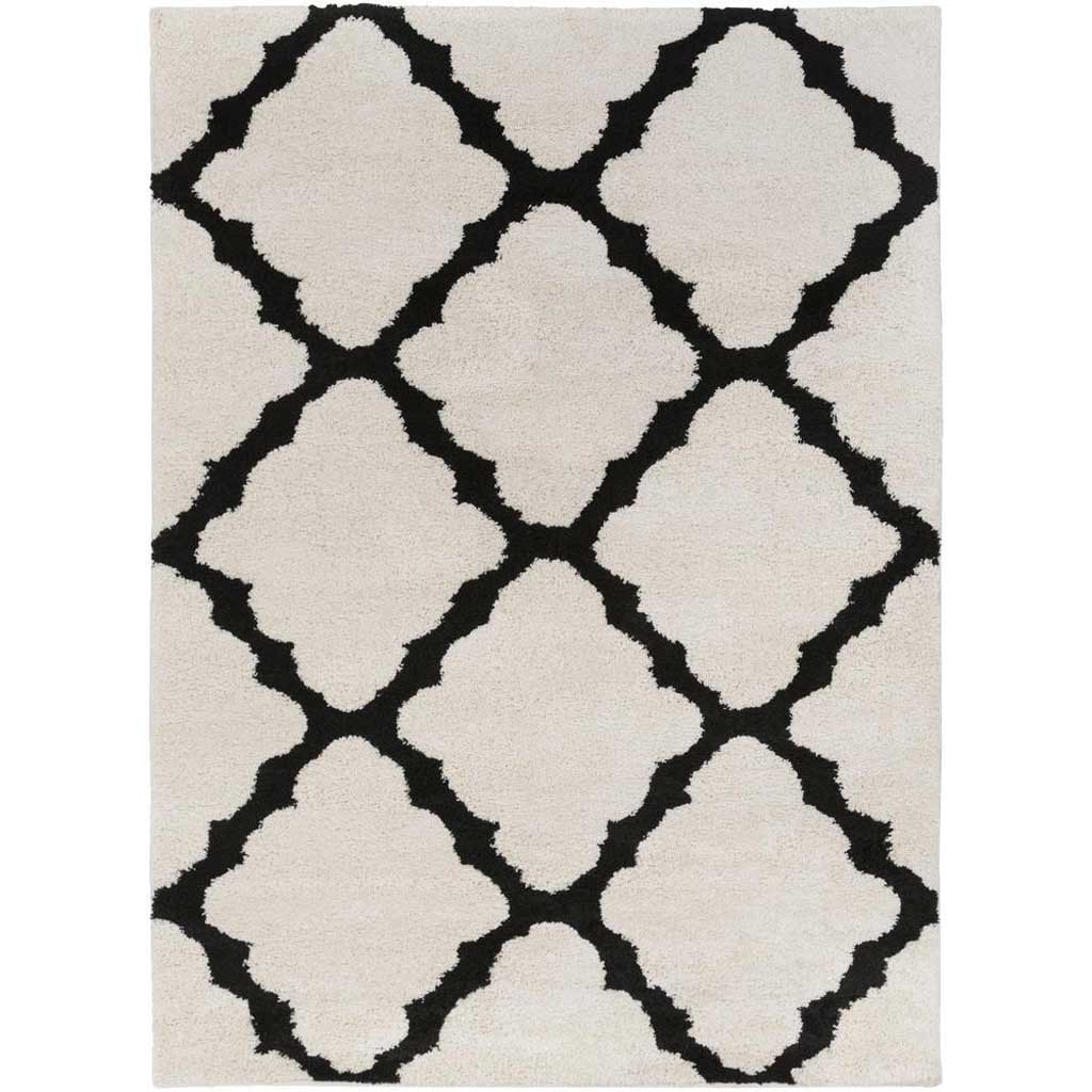 Swift Ivory/Black Area Rug - Froy.com