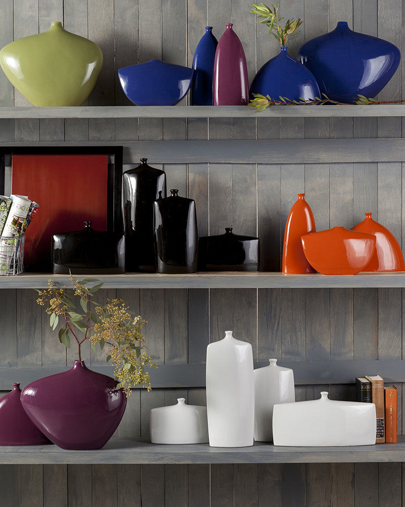 Salacoa Ceramic Table Vase Eggplant Medium - Froy.com