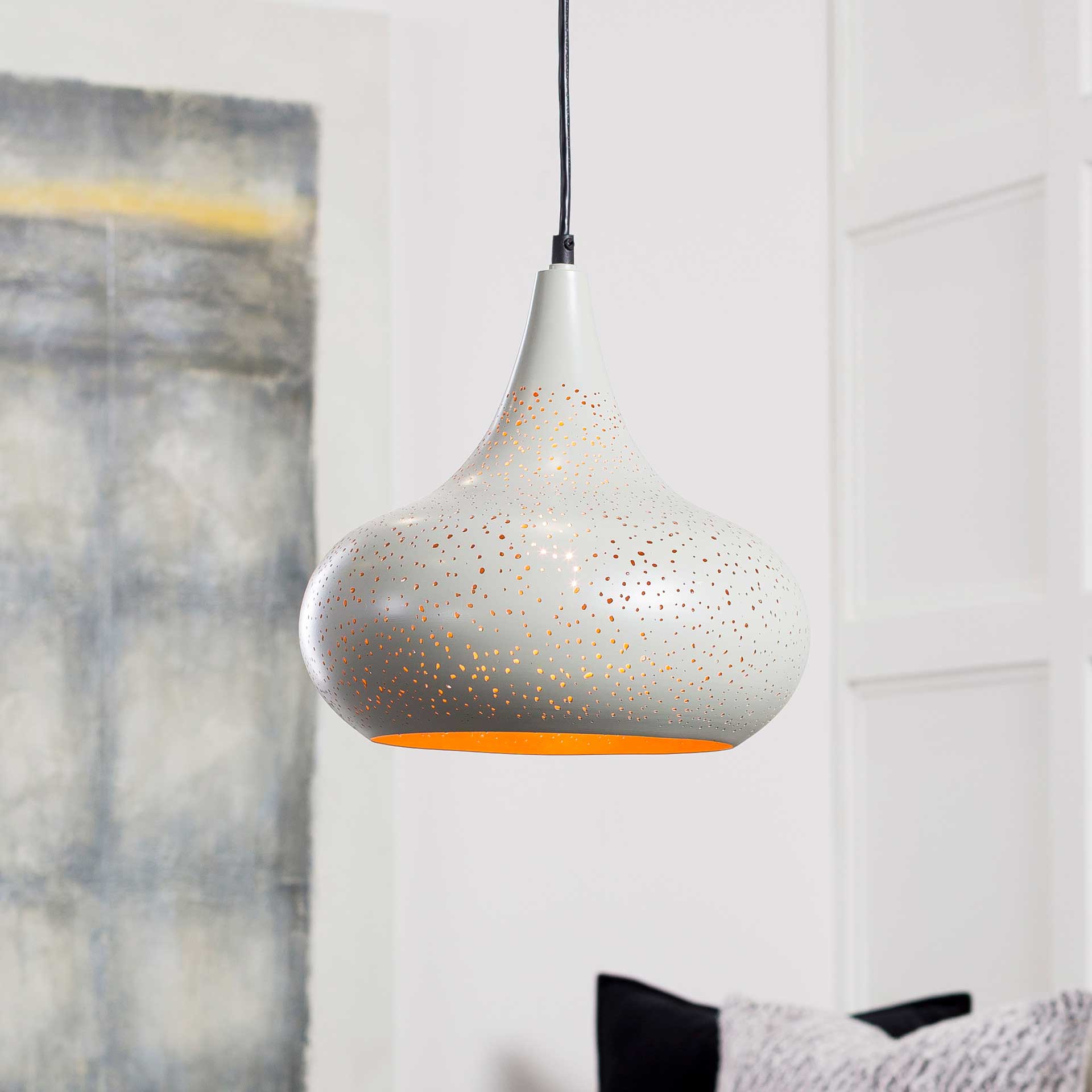 Valeria Ceiling Lamp Ivory/Taupe - Froy.com