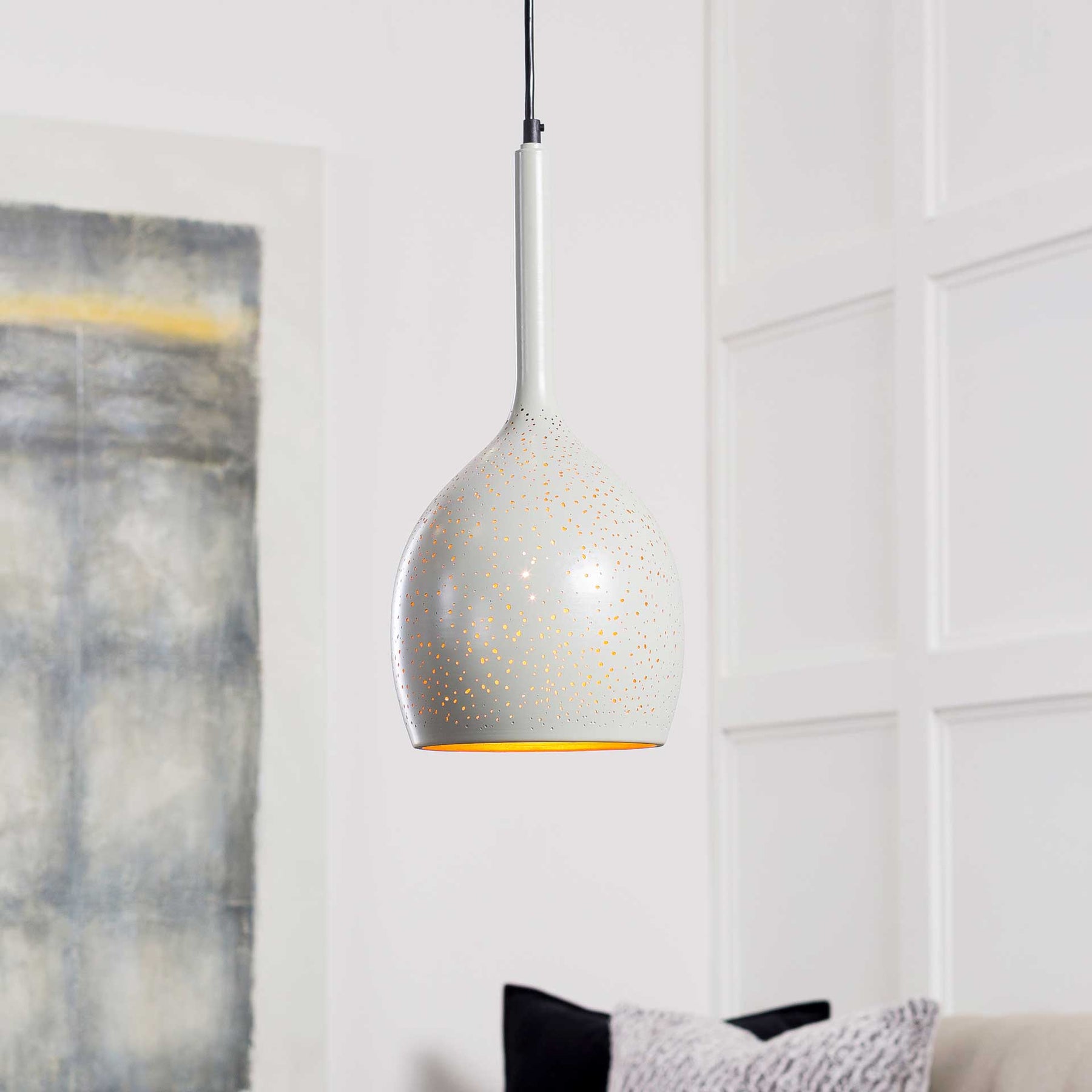 Valeria Bell Ceiling Lamp Ivory/White - Froy.com