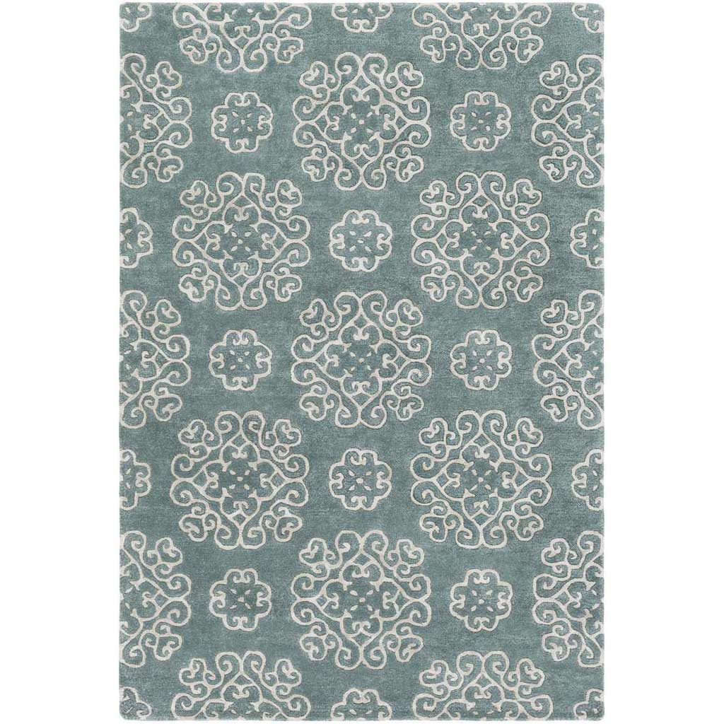 Waldorf Taupe/Teal Area Rug - Froy.com
