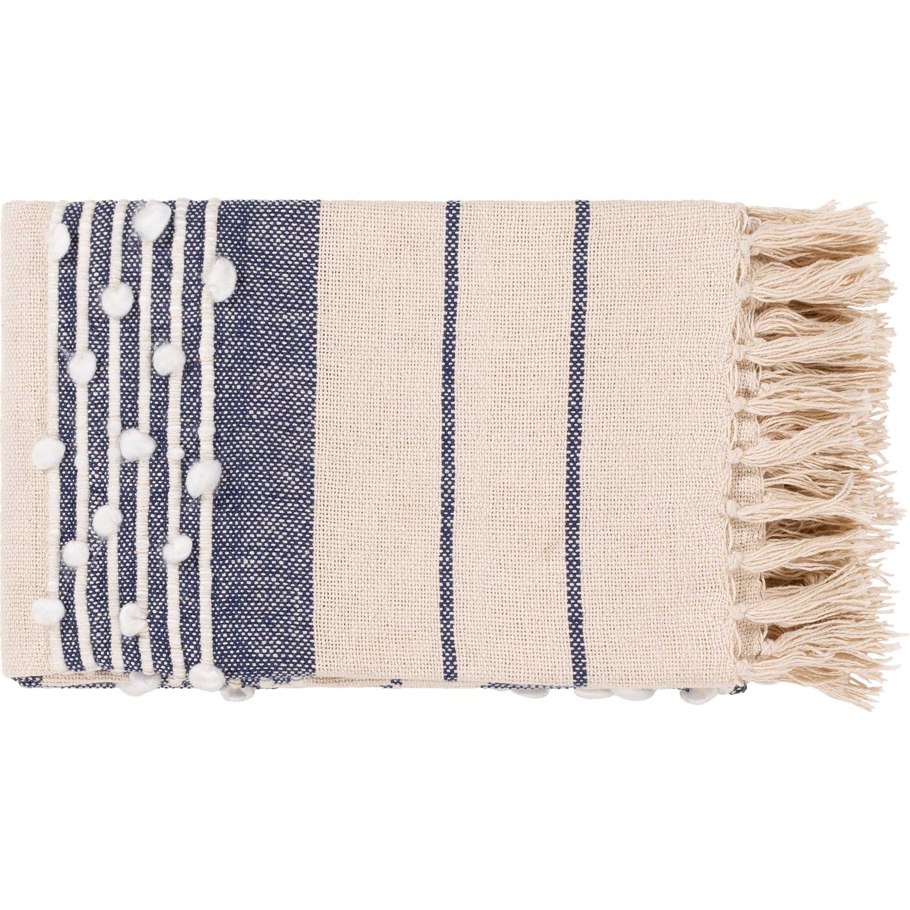 Yemariam Throw Navy/White/Cream - Froy.com