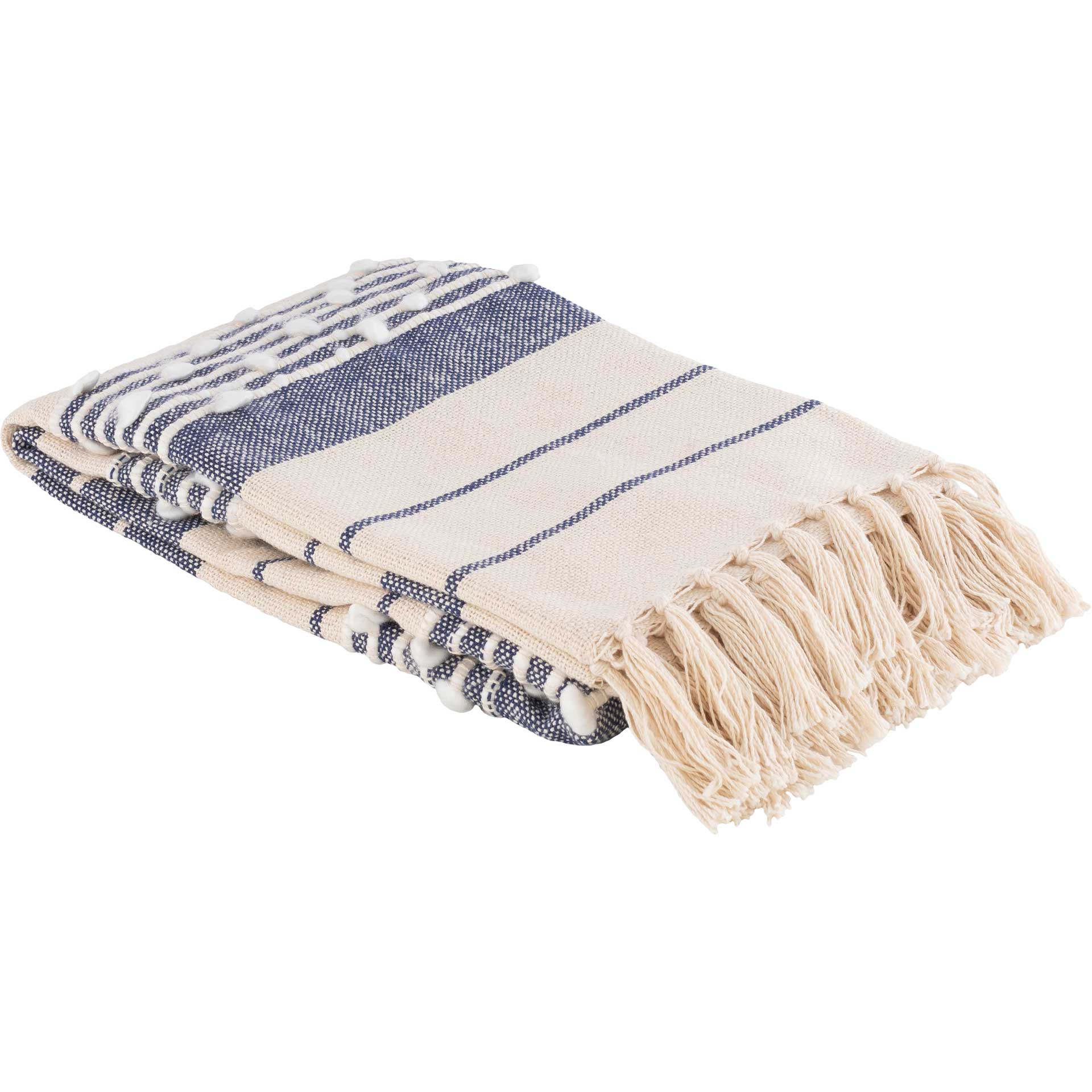 Yemariam Throw Navy/White/Cream - Froy.com