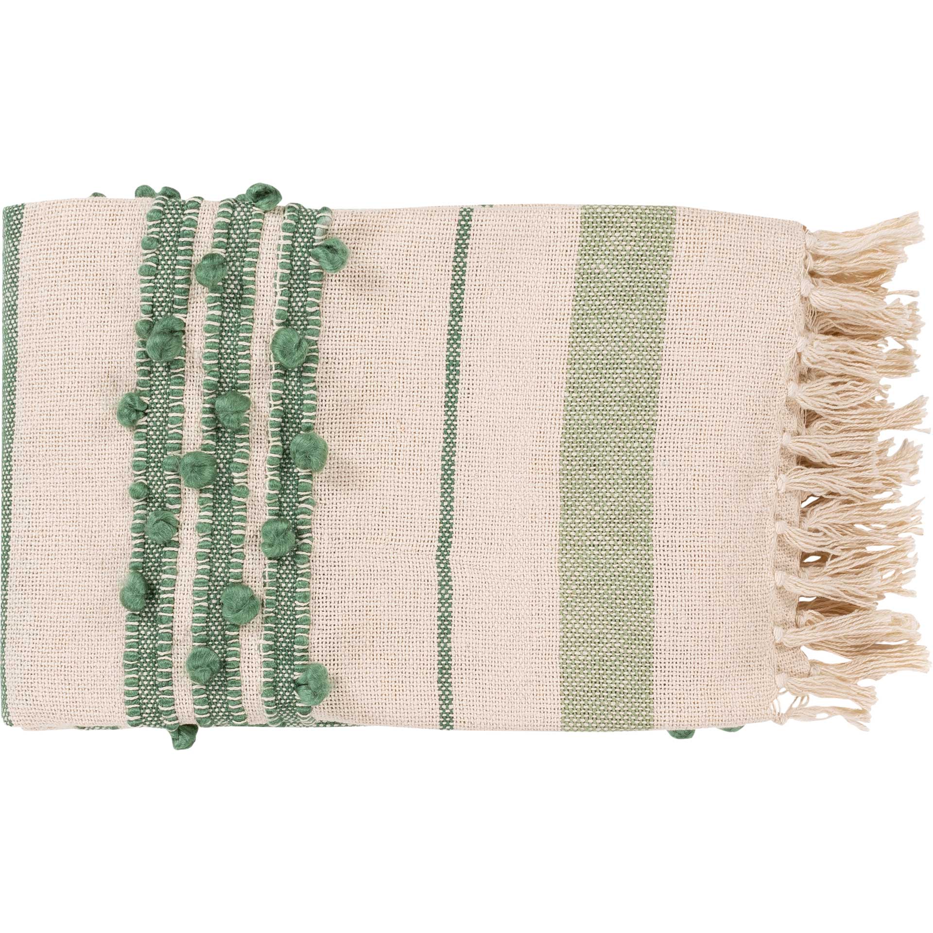 Yemariam Throw Mint/Emerald/Cream - Froy.com