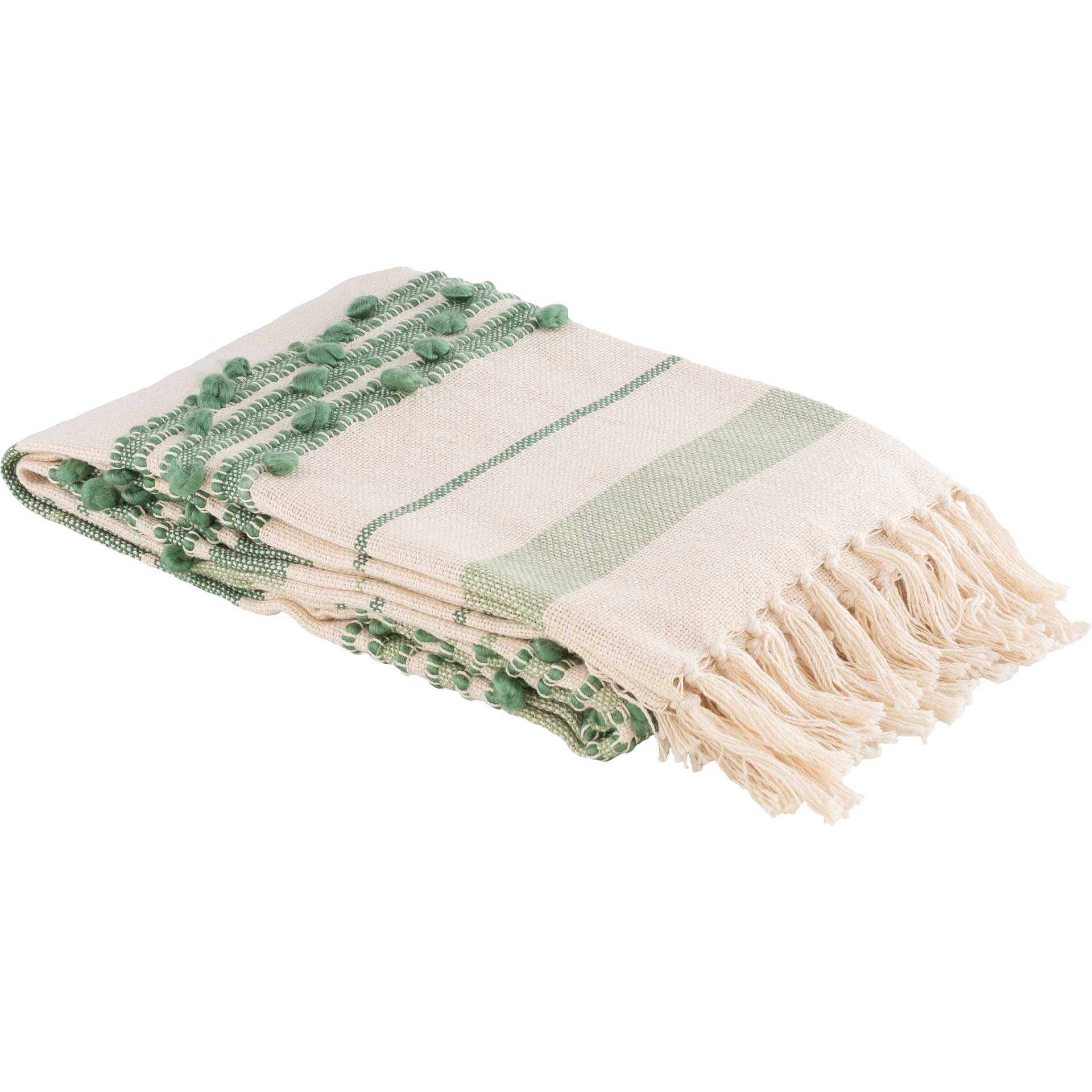 Yemariam Throw Mint/Emerald/Cream - Froy.com