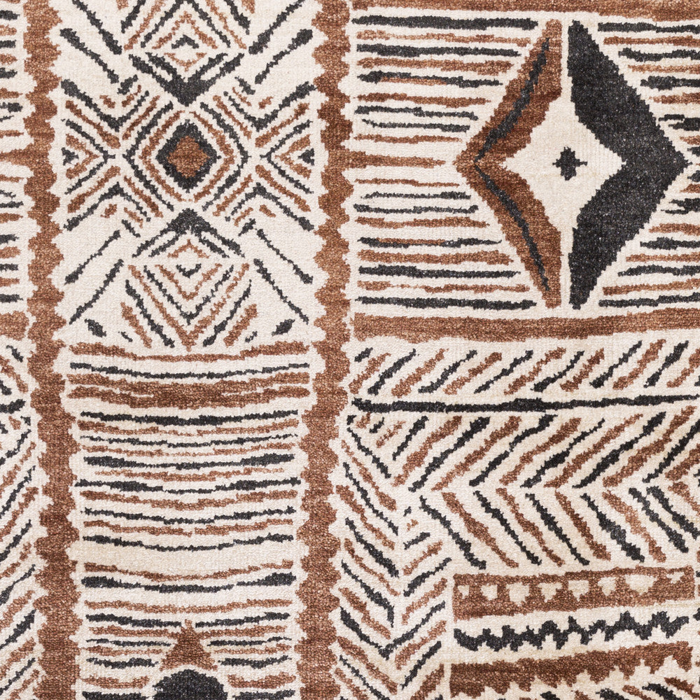 Zambia Cream/Dark Brown/Black Area Rug - Froy.com
