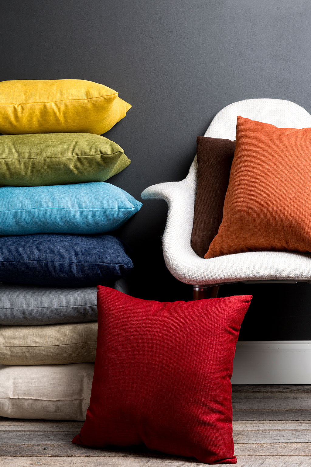 Stunning Solid Cover Rust Pillow - Froy.com